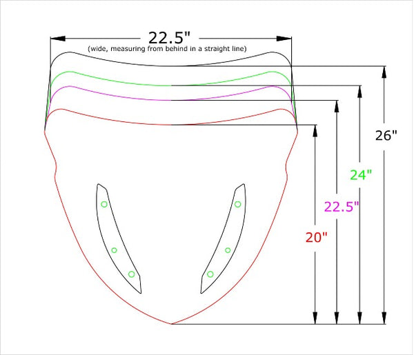 BMW R1200RT 2001-2013 REPLACEMENT WINDSHIELD – 7 Jurock